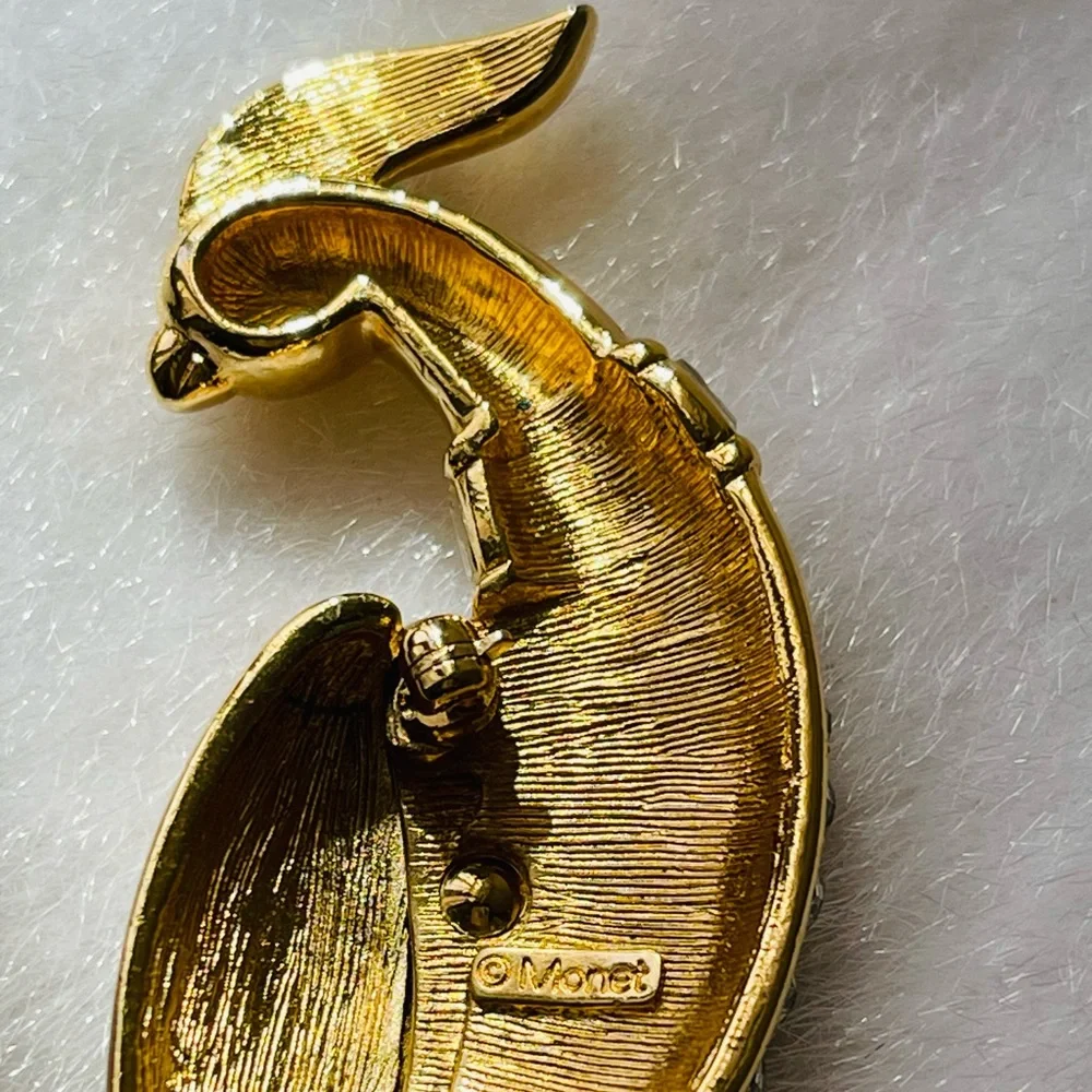Monet | Jewelry | Monet Figural Signed Bird Of Paradise Brooch Pin ...